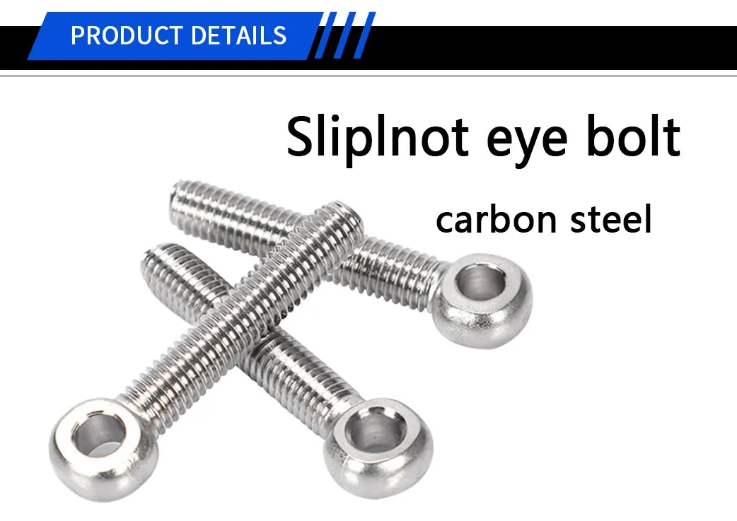 Factory Carbon Steel Slipknot Bolts Eye Bolts Machine Screw Production ...