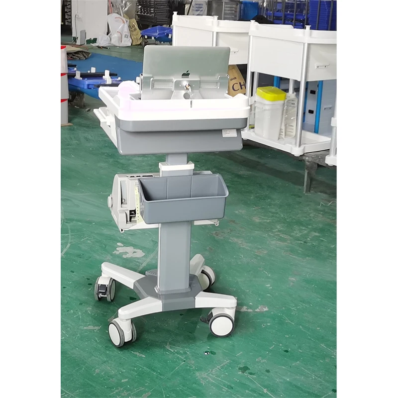 Fixed Height Ecg Trolley,Hospital Ecg Laptop Cart On Wheels/ Abs/pc ...