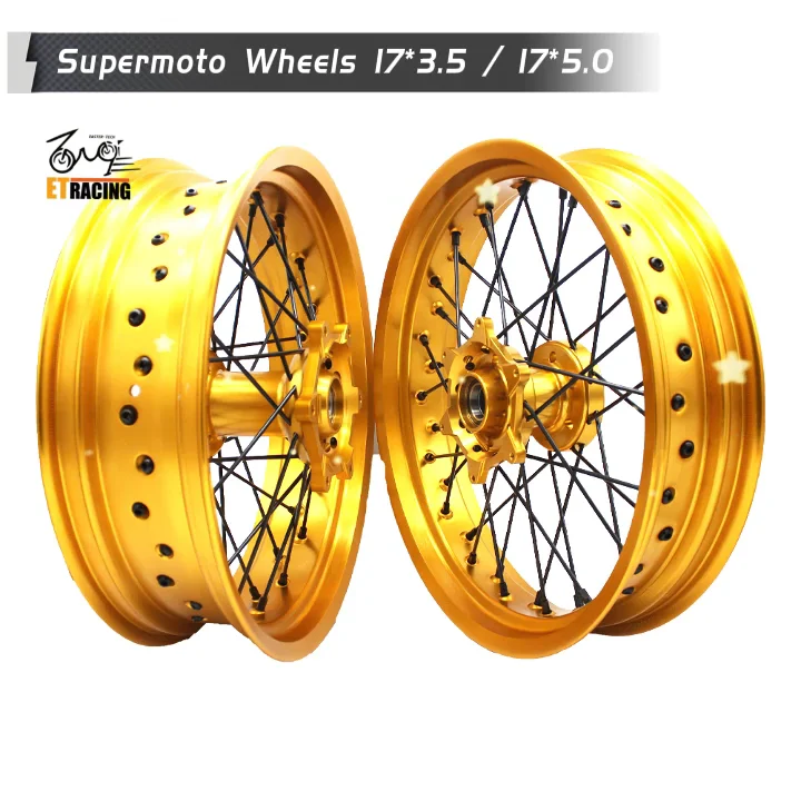 New Product Anodized Double Color Motorcycle Wheels Super Motard Wheels ...