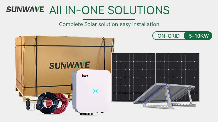 Sunwave 3kw 5kw 6kw 8kw 10kw On Grid Solar System All In One Pv Power ...