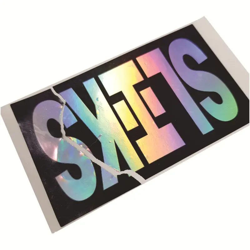 Holographic A4 Destructible Stickers - Graffiti Hologram