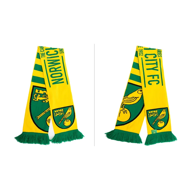 Custom Logo Souvenir Tassel Knitting Sports Team Scarves Fan Knitted ...