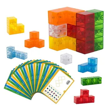 Kids Early Educational Game Magnet Blocks Play Set Colorful Plastic ...