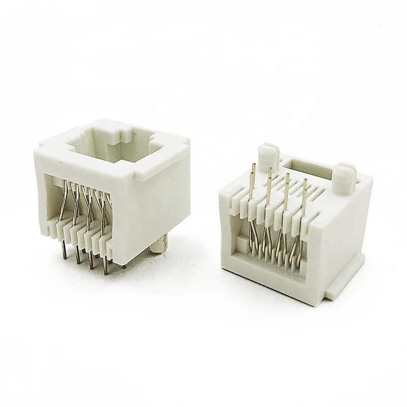 Short Body H=13mm Ethernet Rj45 Connectors 1.27 Pitch Soldering With ...