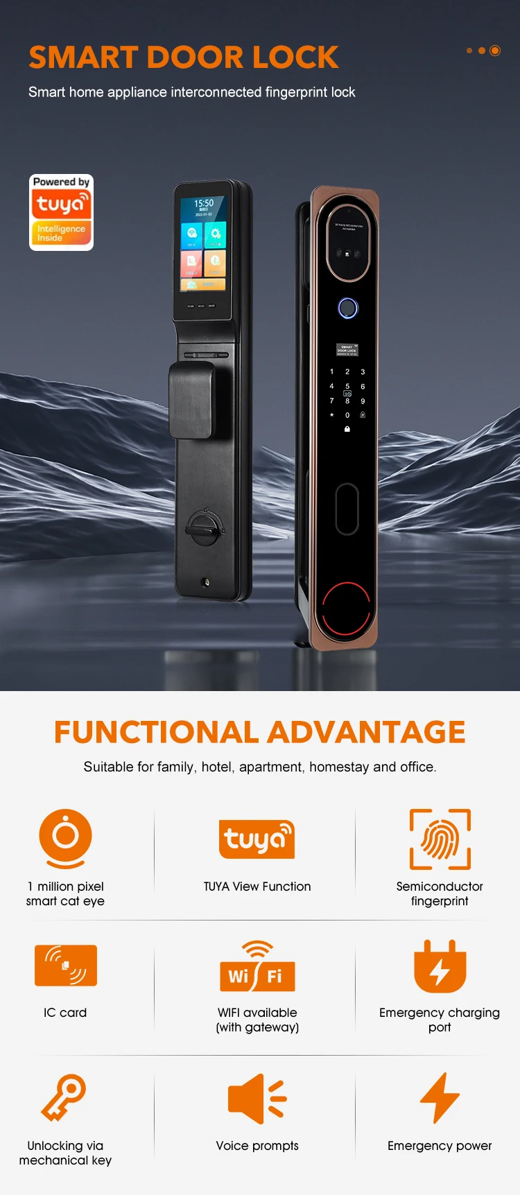 3D Face Recognition Intelligence Safe System Electronic Mortise Key IC ...