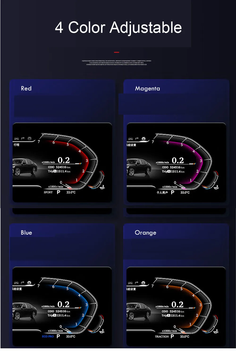 6WB Digital Instrument Cluster for BMW Models F10, F20, F30, X1, X5 ...