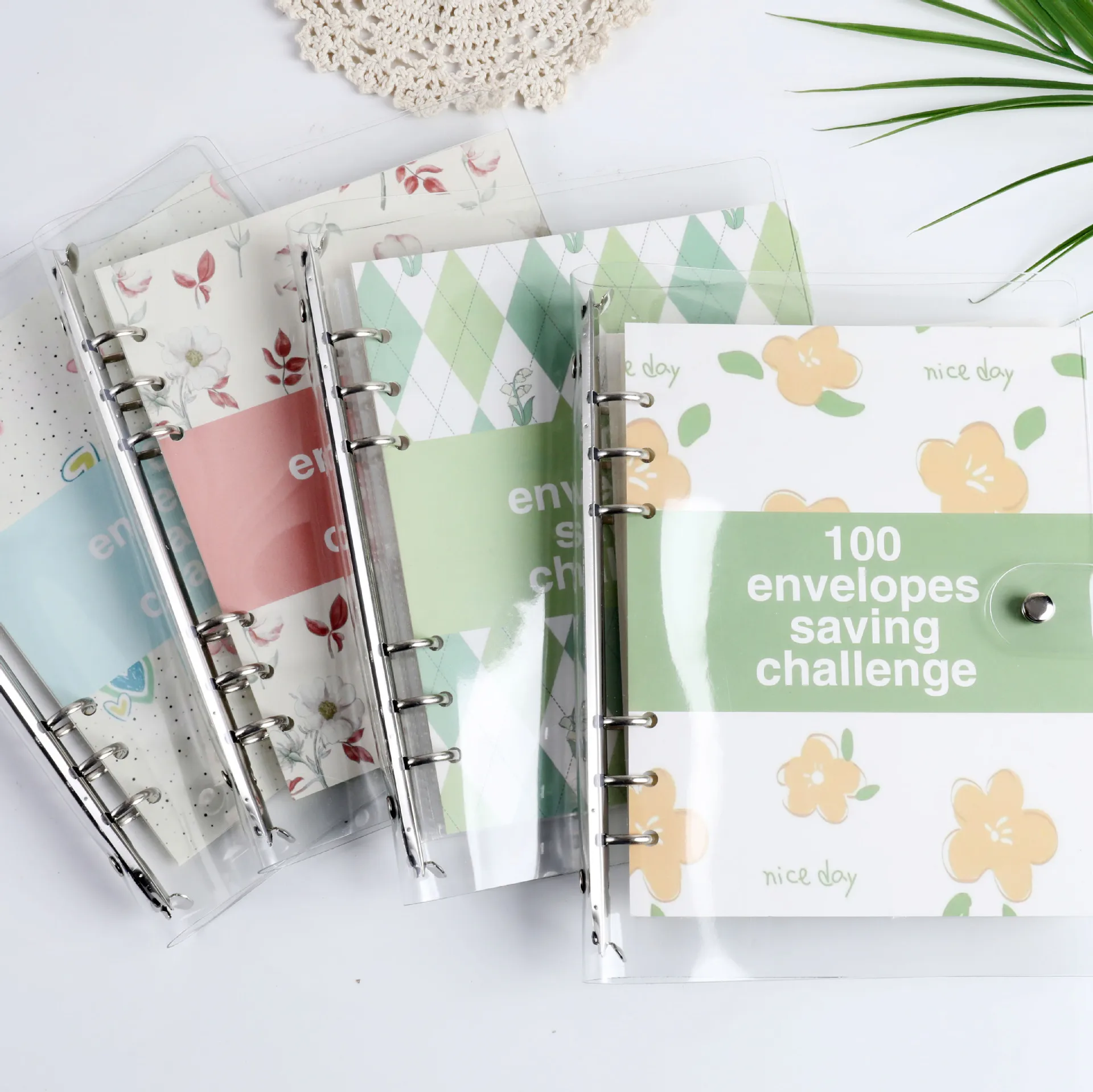 100 Envelope Challenge Binder A5 Clear Binder Savings Challenges Binder ...