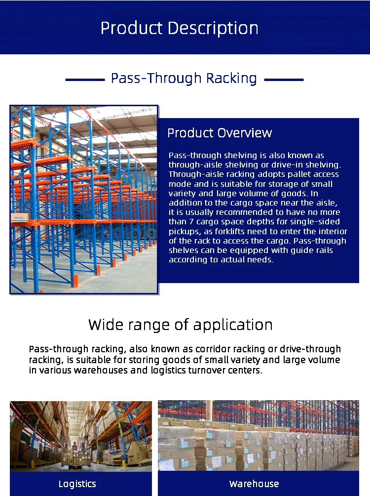 Factory Pallet Storage Racking High Drive-in Heavy-duty Channel ...