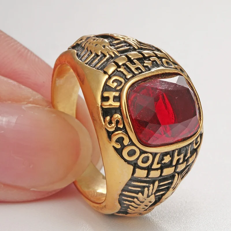 University Psychology Degree Custom Silver College Ring Model