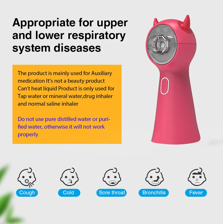 Medical Cartoons Portable Nebulizer Mini Handheld Inhaler Nebulizer For ...