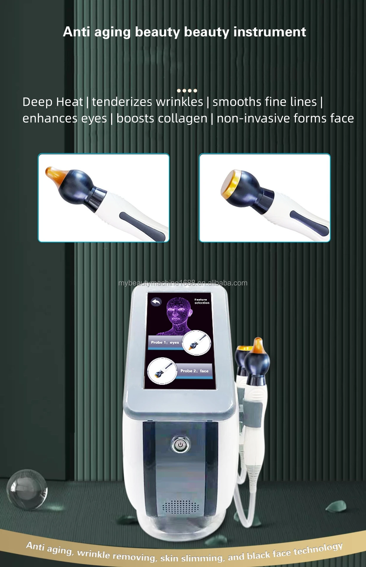 2in1 Heat Rf Skin Firming Eye Lift Rf Face Machine - Buy Radio ...