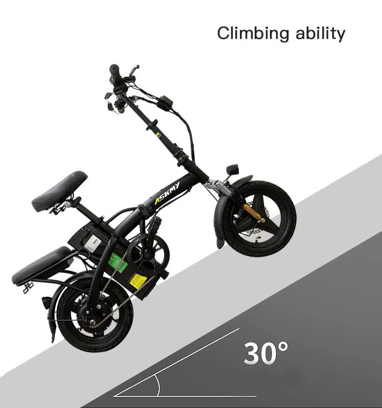 Askmy 1401 Fat Tire Electric Bicycle 48v 350w Brushless Motor 14 Inch Fast Folding Electric Bike ...