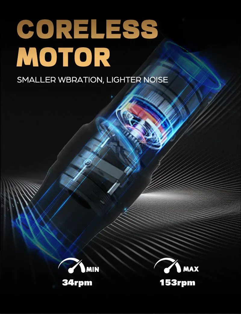 Stepless Stroke Adjustment Wireless PMU Gun Long-Lasting Battery Life ...