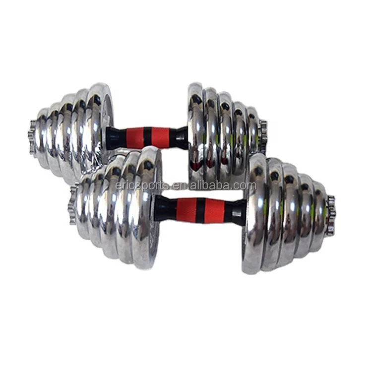 Free Weight Customs 10-60kg Chrome Adjustable Dumbbell Barbell Sets ...