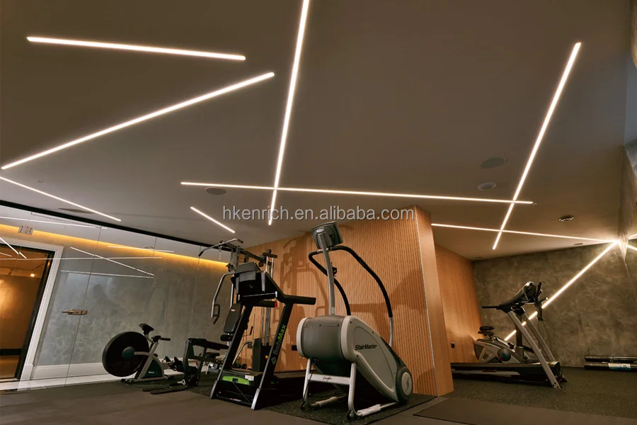 Modern Gym Lighting Continuous Running Linear Led Profile Light With Seamless Connection - Buy ...