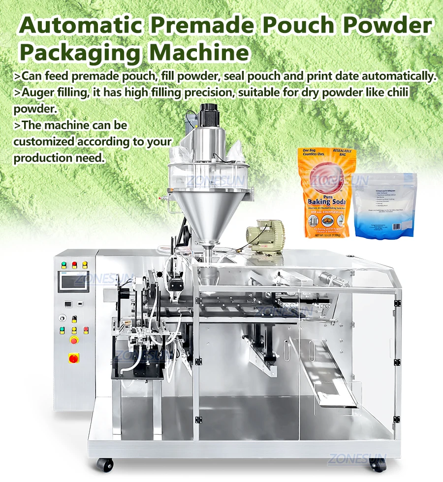 Zonesun Zs-afs210 Full Automatic Auger Powder Food Doypack Premade ...