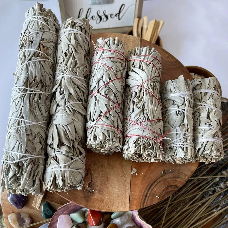 White Sage Bundle Smudges Stick Pure Leaf Wands Home Cleansing Negativity Removal Smoky ...