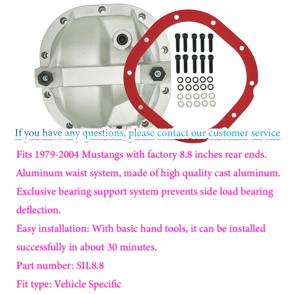 Aluminum Differential Cover for Ford Mustang - 1979-2004