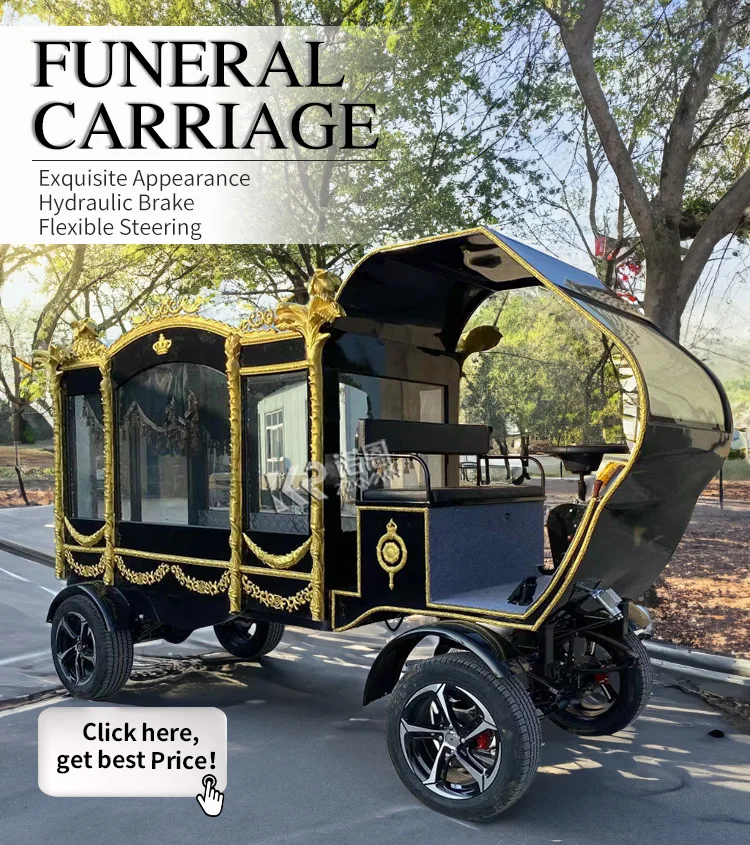 Nigeria Black Horse Drawn Hearse Victorian China Glass Covered Funeral ...