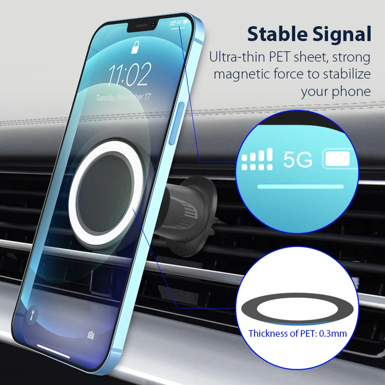 Super Magnetic 20pcs N52 Phone Car Mount Magnetic Car Phone Holder 360 ...