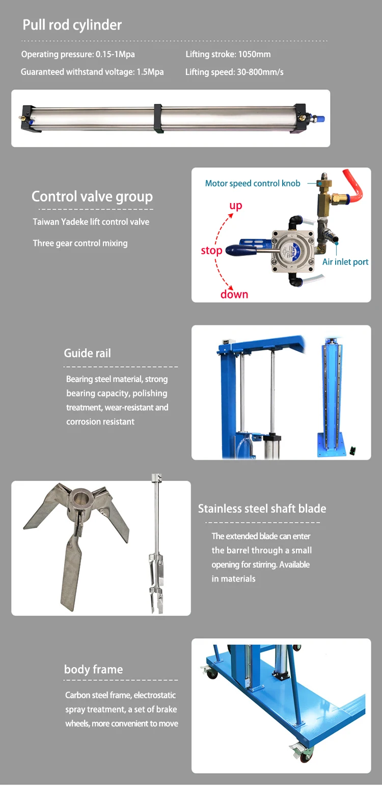High Quality Ibc Tank Pneumatic Stainless Steel Lifting Blender Mixer ...