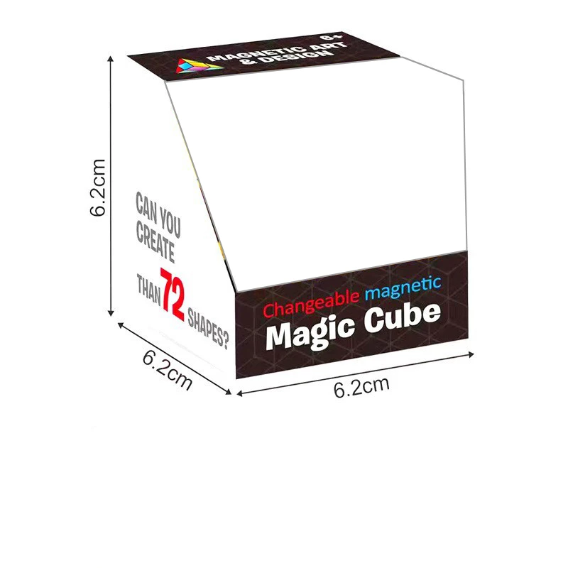 6x6x6 Magnetic Infinity Magic Cube Kids DIY Geometric 3D Changeable ...