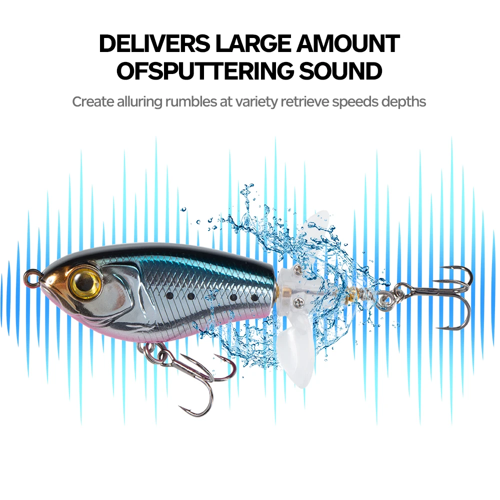 16g 95mm Topwater Floating Whopper Plopper Lure Hooks Pencil Lure Hard ...
