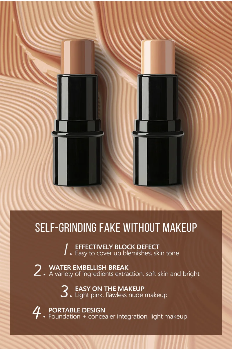 Waterproof Matte Foundation Stick - Full Coverage & Hydration