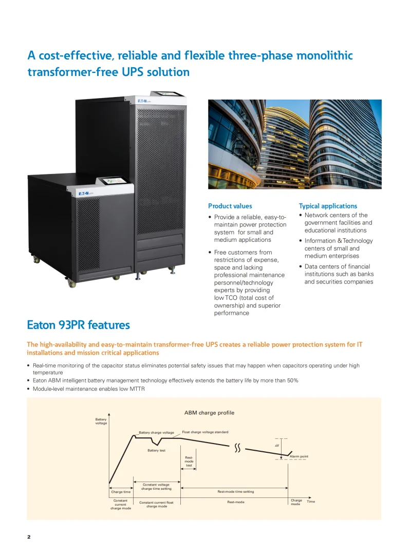 Eaton Ups Power Supply 93pr 15kva 380vac Single/dual Input Support For ...