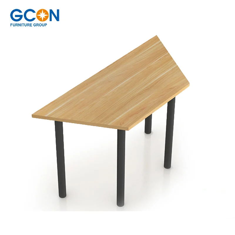 Modular Steel Frame Office Meeting Room School Training Trapezoid Table ...