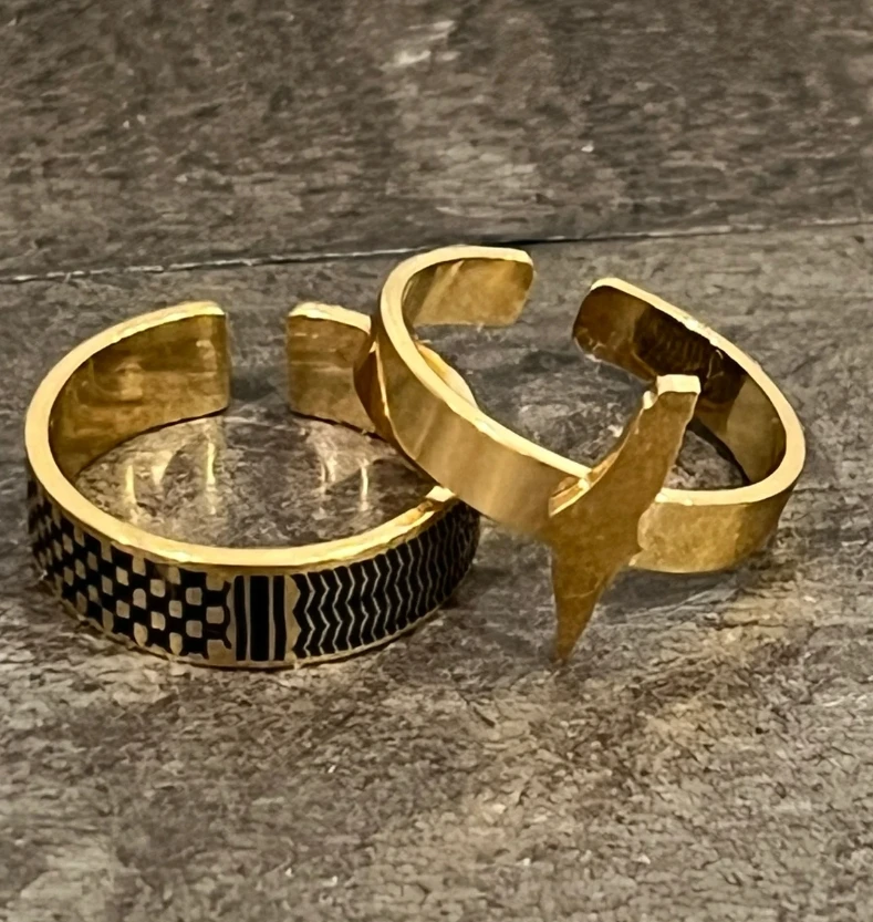 Inspire Jewelry Stainless Steel Palestine Rings Vintage Gold Color ...