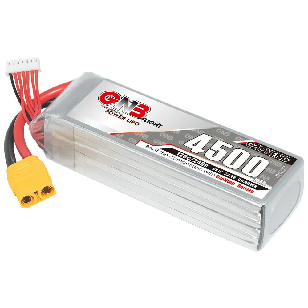 GAONENG GNB 4500mah 6S 22.2V 120C Lipo Battery for RC Helicopters