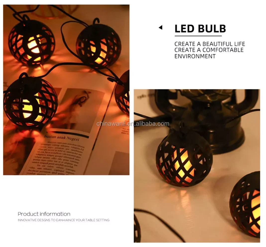 Ball Dancing Flickering Flame Effect Led Holiday Light Halloween ...