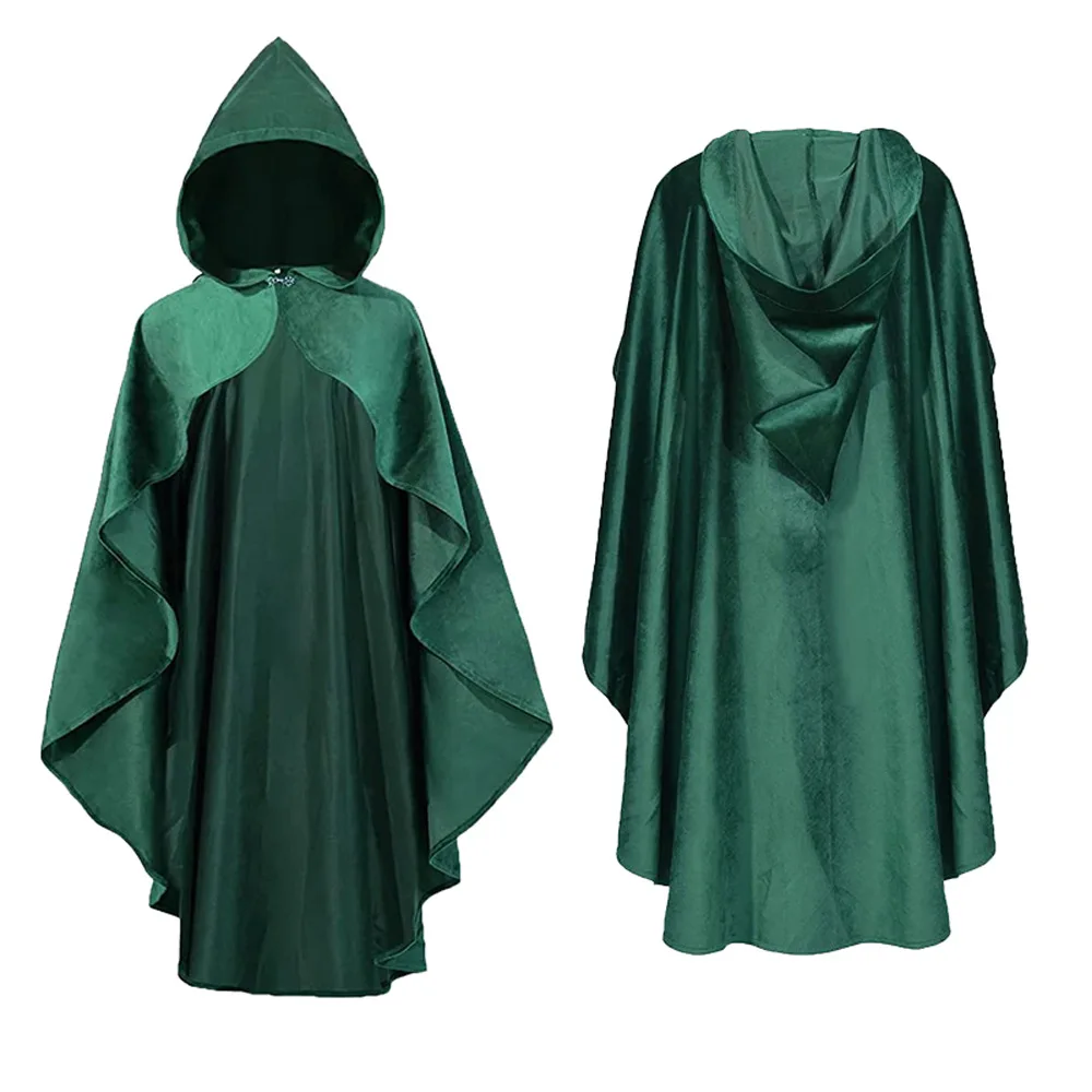 Medieval Cloak Coats Viking Pirate Wizard Death Long Cape Poncho ...