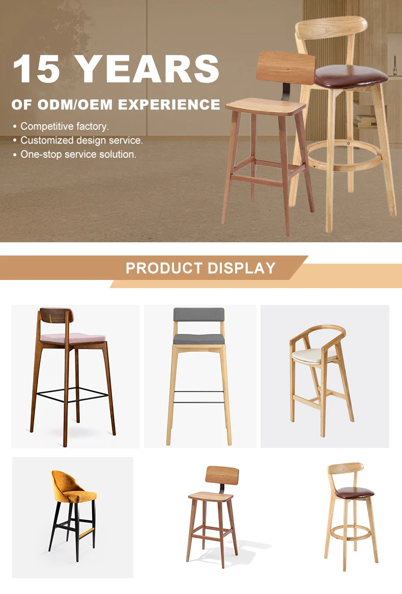 Bohemian Rustic Solid Cedar High-Leg Bar Stools - Free-Spirited Comfort ...