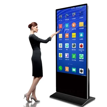 86 Inch Portable Digital Poster Kiosk 4k Full Screen Indoor Media ...