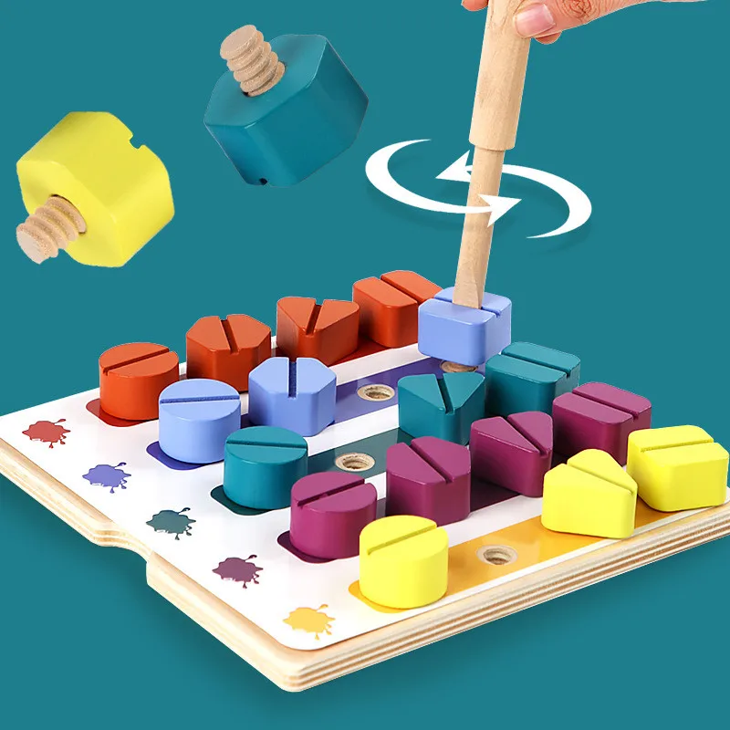 Wooden Screw Toys - Enhance Fine Motor Skills in Kids