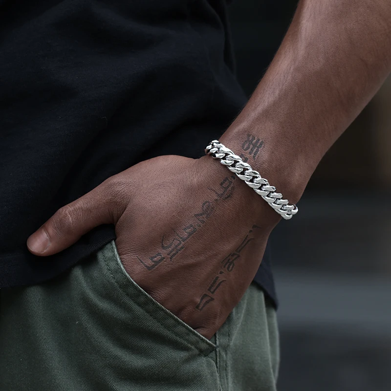 Lewell Urban Jewelry Mens 18k Gold Stainless Steel Cuban Link Bracelet ...