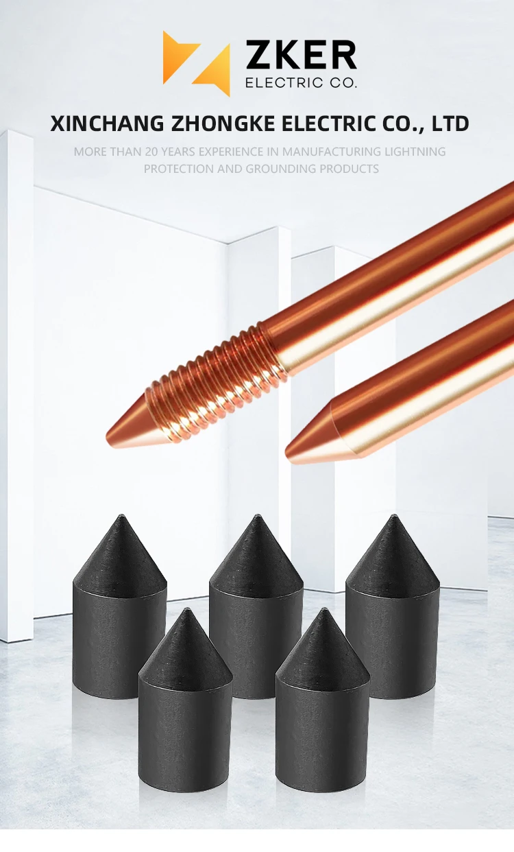 Ground Rod Drilling Head Drilling Stud Earthing Rods Internal Threaded ...