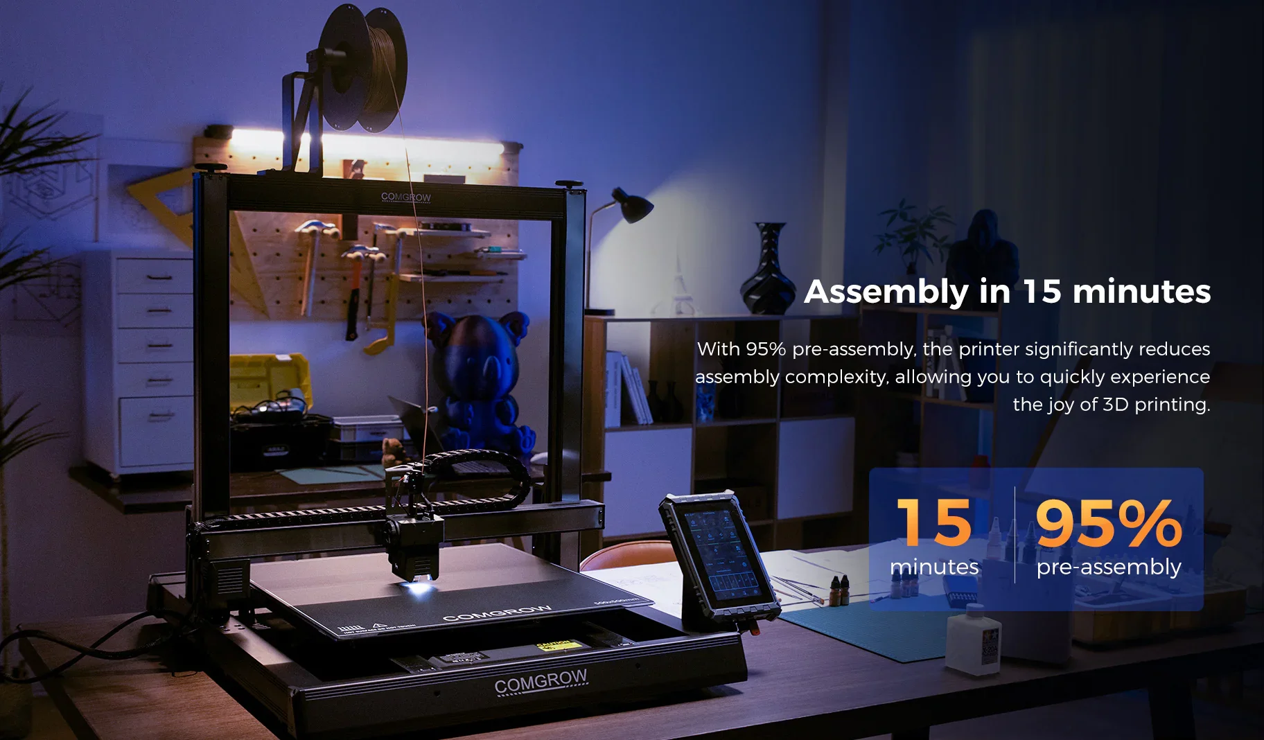 COMGROW T500 3D Printer - All Metal, High Speed Printing