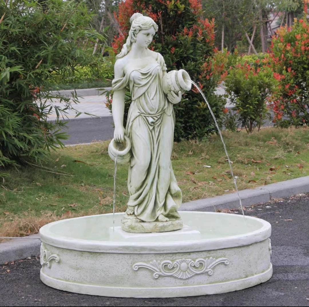 Character Plastic Sculpture Fountain Fountain Villa Courtyard Balcony ...