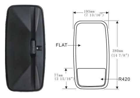 Universal MK486025 Side Mirror for Mitshibushi FUSO, ISUZU, Hino, and ...