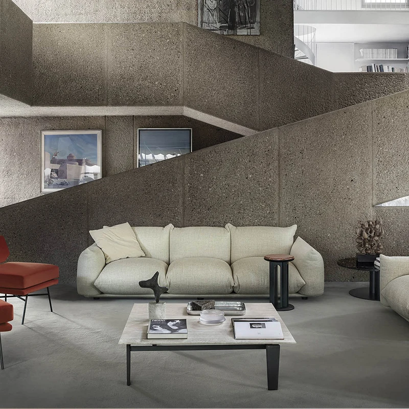 Customized Italian Marenco Style Sponge Sofa Set for Living Room