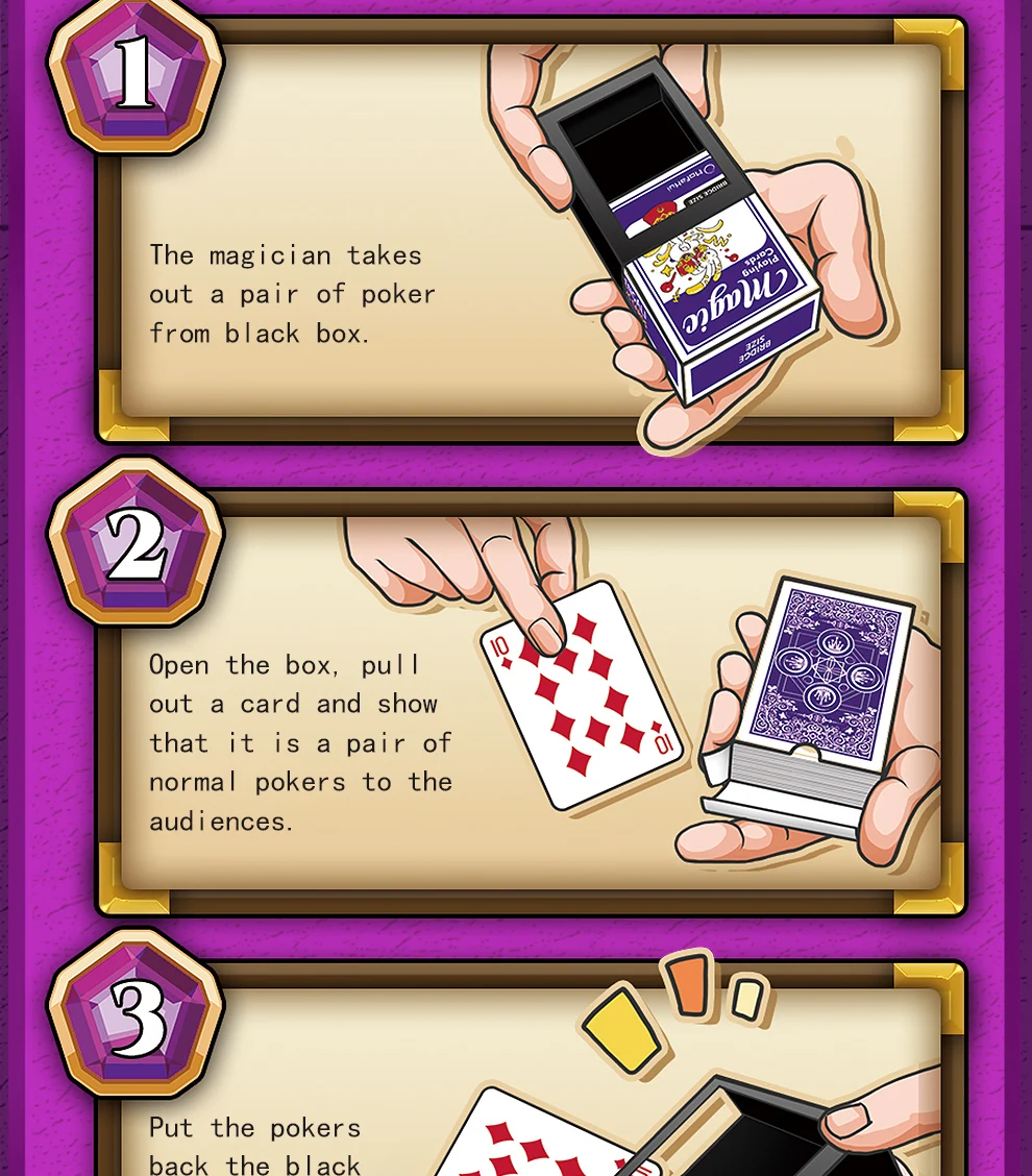 Illusion Close Up Gimmick Props Vanishing Disappearing Card Disposable ...