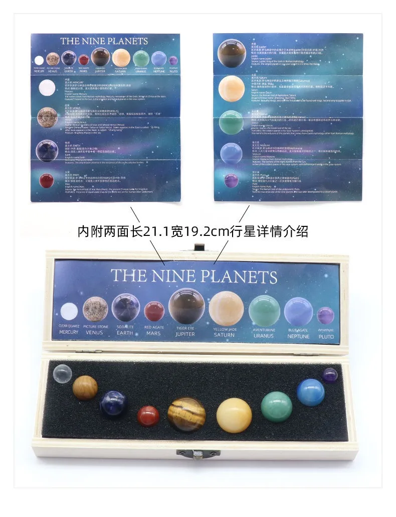 Popular 9 Planets Solar System Tumbled Stones Healing Crystal Gemstone ...