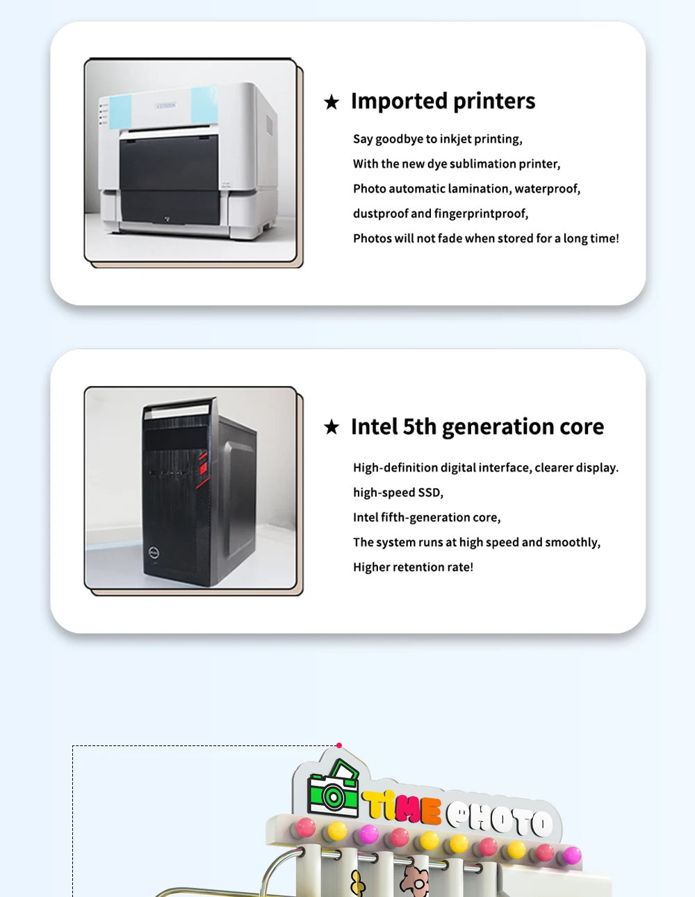 Photobooth Kiosk With Printer Vintage Photo Booth Vending Machine ...