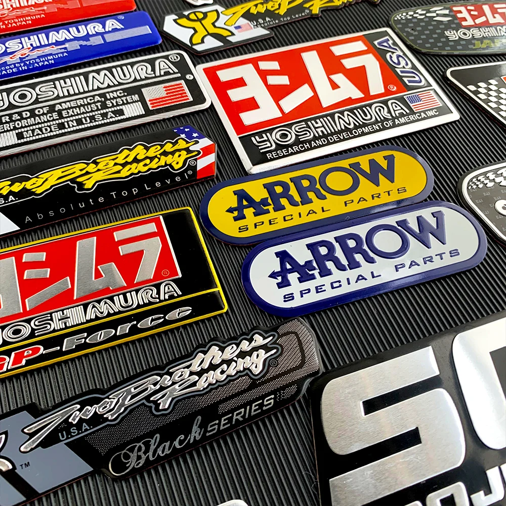 Motorcycle Exhaust Pipes Decal Sticker Aluminium 3d Heat-resistant ...