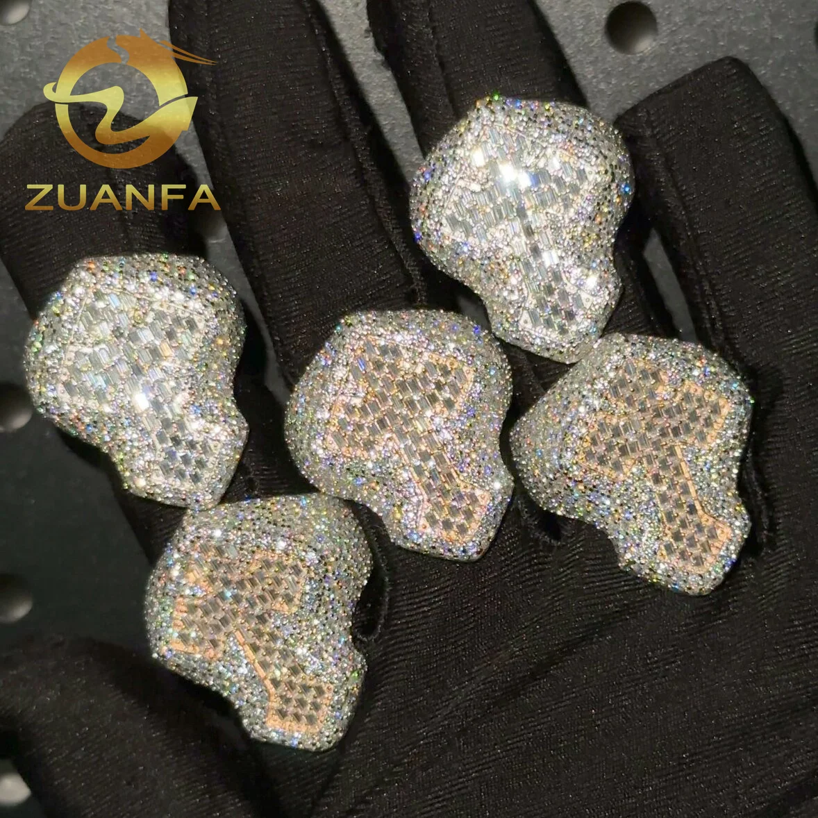 Ready to Ship Iced Out Moissanite Hip Hop Ring for Men Fully Iced 925 ...