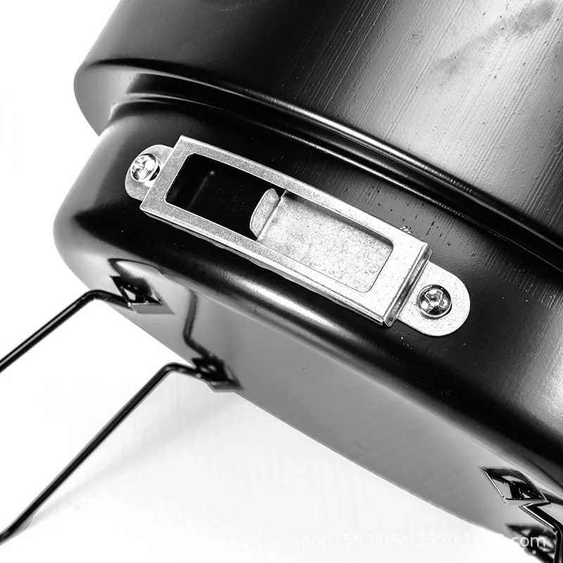 Round Portable Charcoal BBQ Grill with Cooler Tote Bag