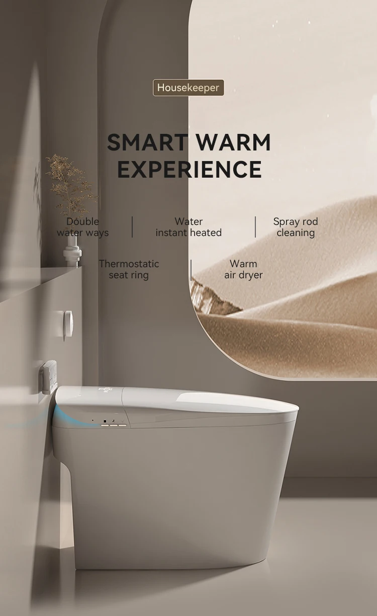 Modern Automatic Sanitary Ware Floor Mounted Auto Flush Electric Toilet ...